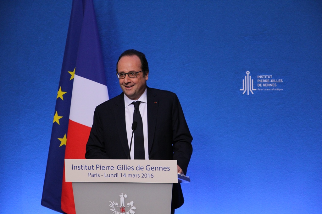 François Hollande inaugure l’Institut Pierre-Gilles de Gennes - La ...